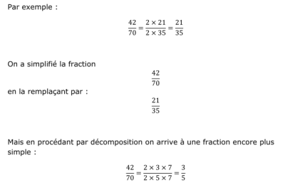 Simplifier une fraction
